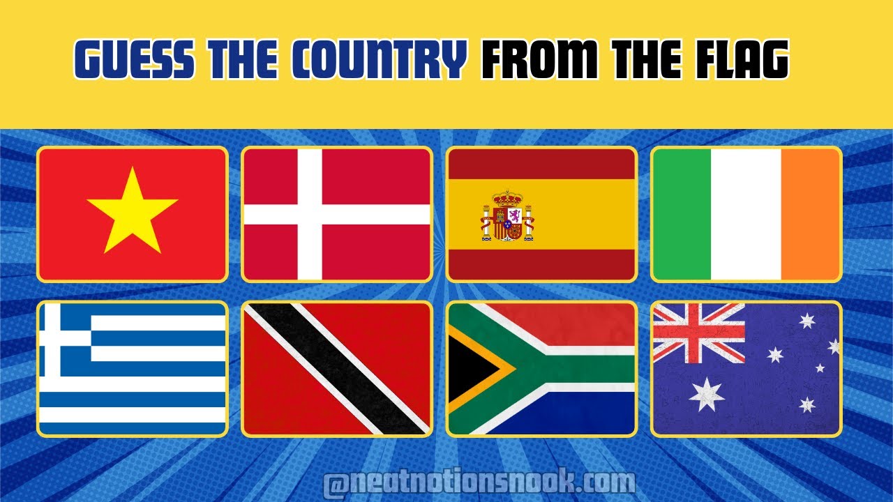Guess The Country from the Flag and Clue | How many can you get out of ...