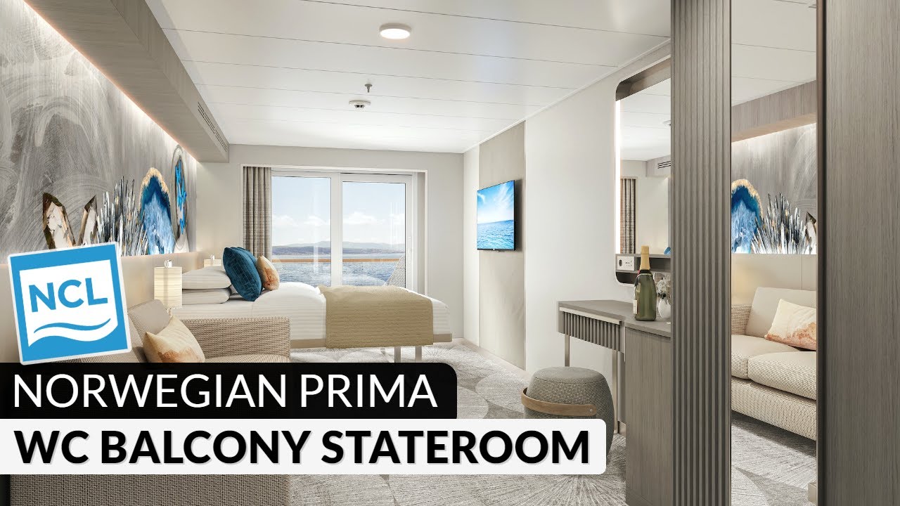 Norwegian Prima | WC Balcony Stateroom Walkthrough Tour & Review 4K ...