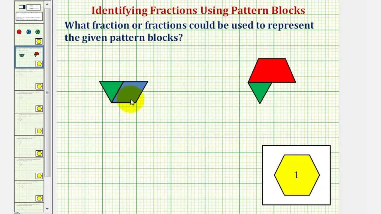Identify Fractions Using Pattern Blocks - YouTube