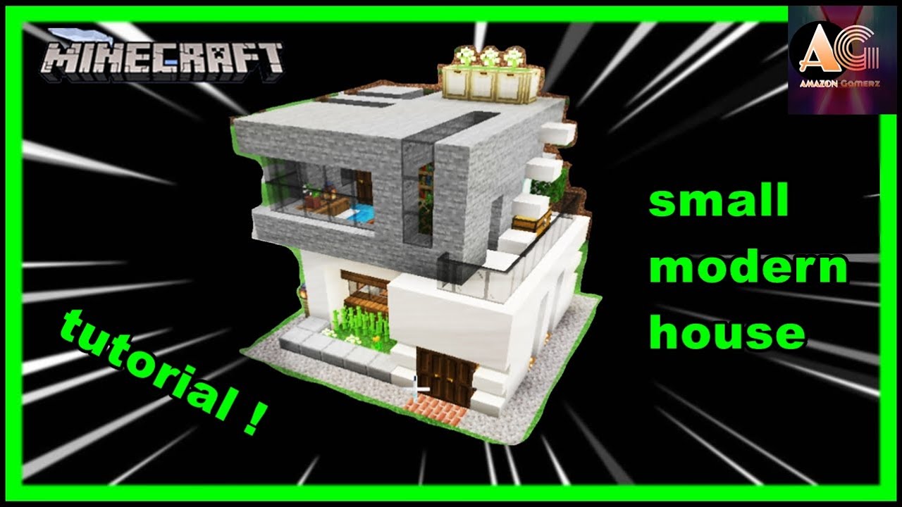 MINECRAFT | HOW TO BUILD A SMALL 10 X 10 MODERN HOUSE | TUTORIAL ...