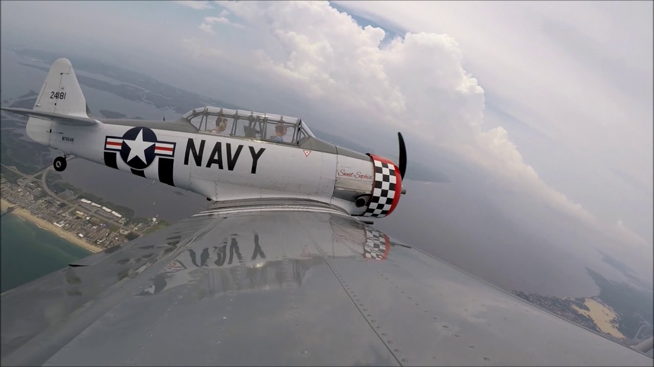 OBX Air Tours: Christopher H. flys in a T6 Texan over the Outer Banks ...