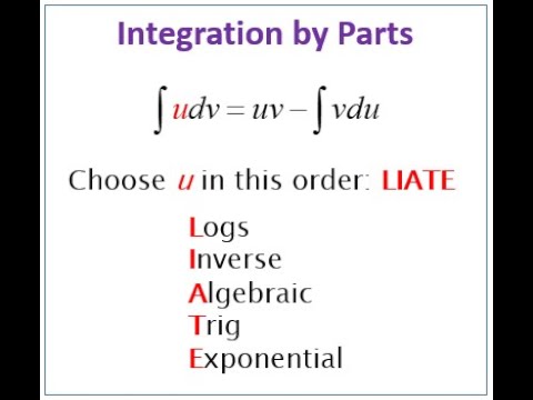 integrate by parts - YouTube