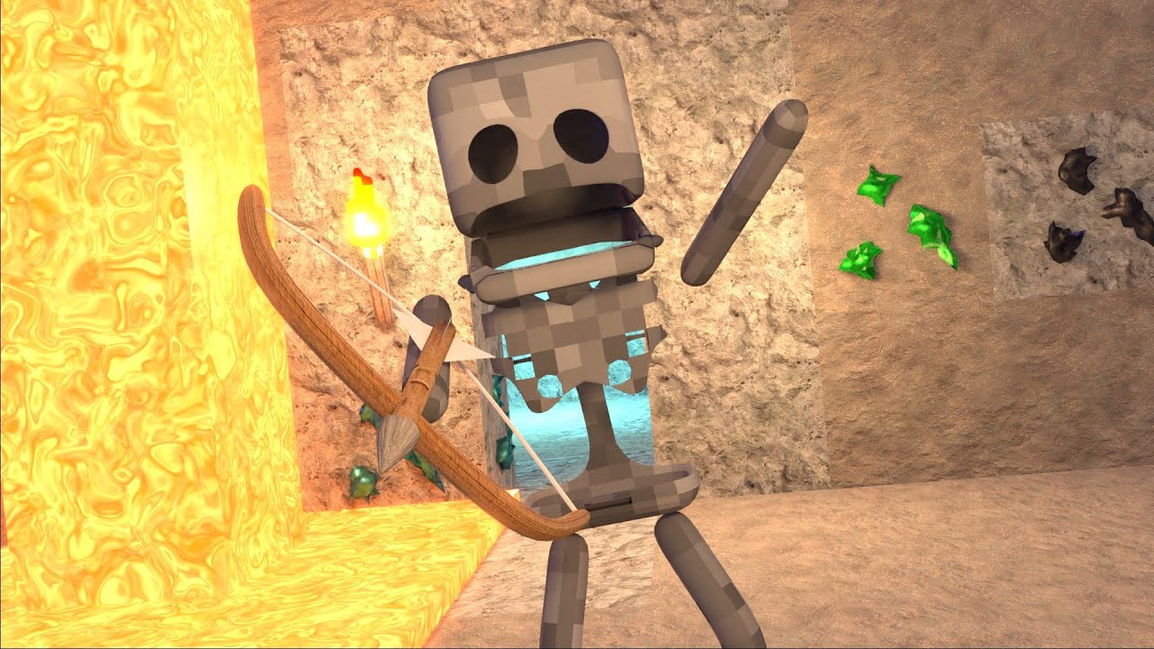 Minecraft Skeleton Attack #Shorts - YouTube