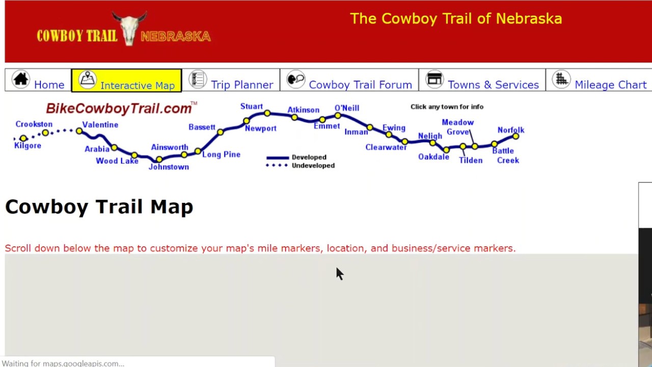 Cowboy Trail Map - YouTube