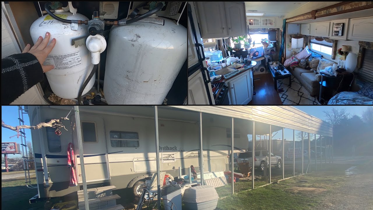 Filling up my propane tanks - 5 months fifth wheel living mini tour ...