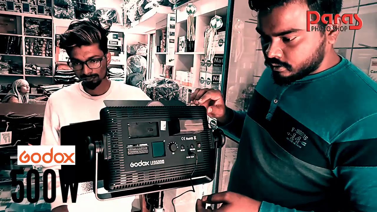 GODOX 500W LED LIGHT II PARAS PHOTOSHOP II FULL REVIEW - YouTube