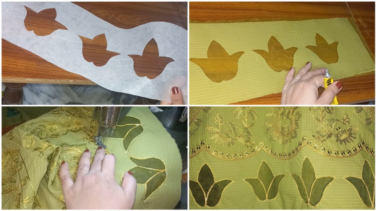 How to made Cut-work daman design/कट-वर्क दमन डिज़ाइन/تصميم دامان مقطوع ...