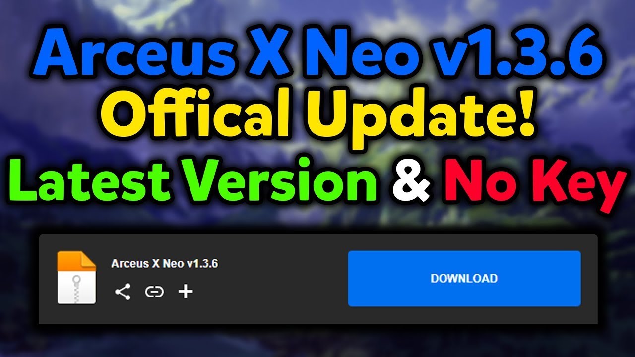 ROBLOX ARCEUS X NEO NEW UPDATE v1.3.7 ️ Arceus X Latest Version ...