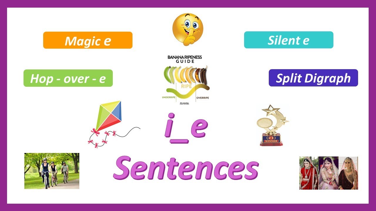 Phonics Magic-e : "i_e" Family Words English Sentences - YouTube