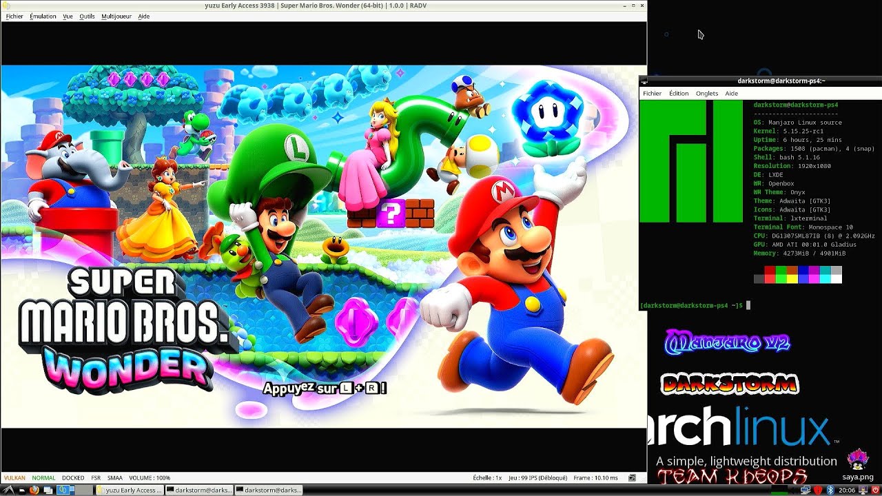 [LINUX] Super Mario Wonder switch yuzu ps4 linux - YouTube