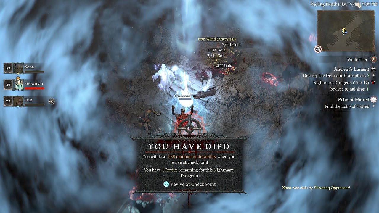 Diablo IV Lv. 79 Tier 47 Ancient Lament Nightmare Dungeon Torment World ...