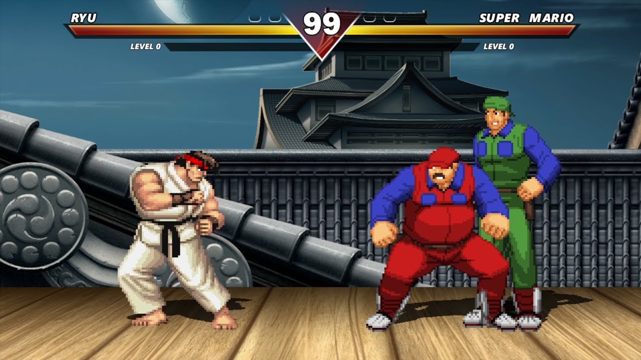 RYU vs SUPER MARIO - RYU COLOR PACK - EPIC FIGHT! - YouTube