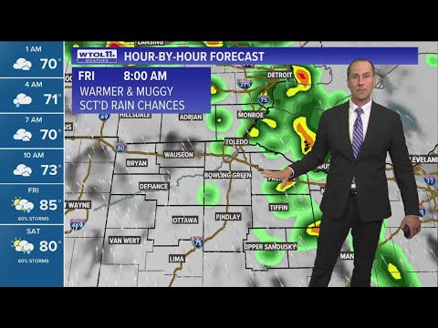 Rain chances continue to midday Friday, again over weekend | WTOL 11 ...