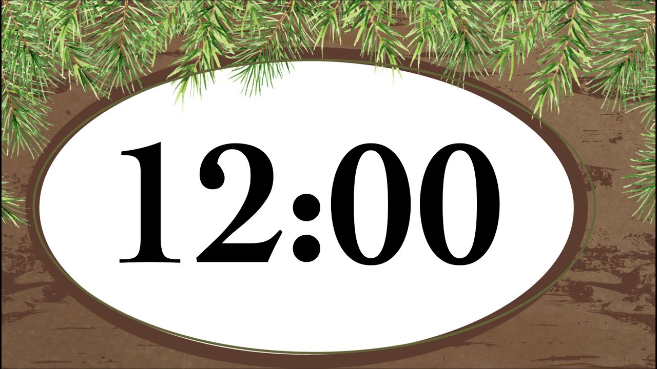 12 Minute Pine Tree Holiday Timer (Drums at End) - YouTube