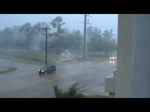 Lightning Bolt Hits Power Line. LCH, LA - YouTube