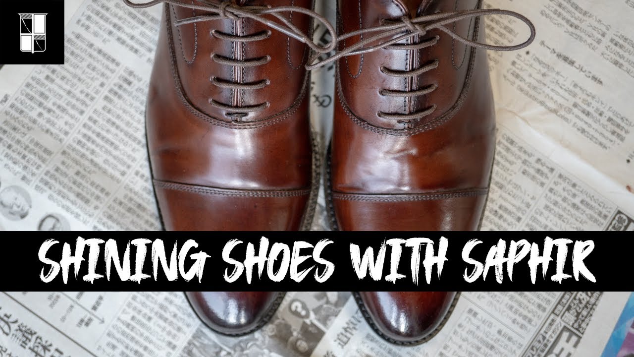 How To Shine Shoes Using Saphir - YouTube