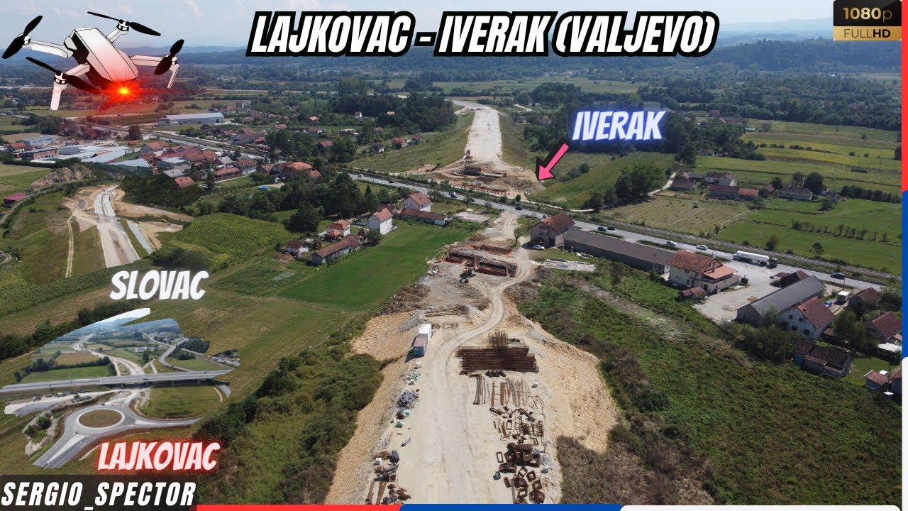 Brza Saobraćajnica Lajkovac - Iverak (Valjevo) radovi, dron video # ...