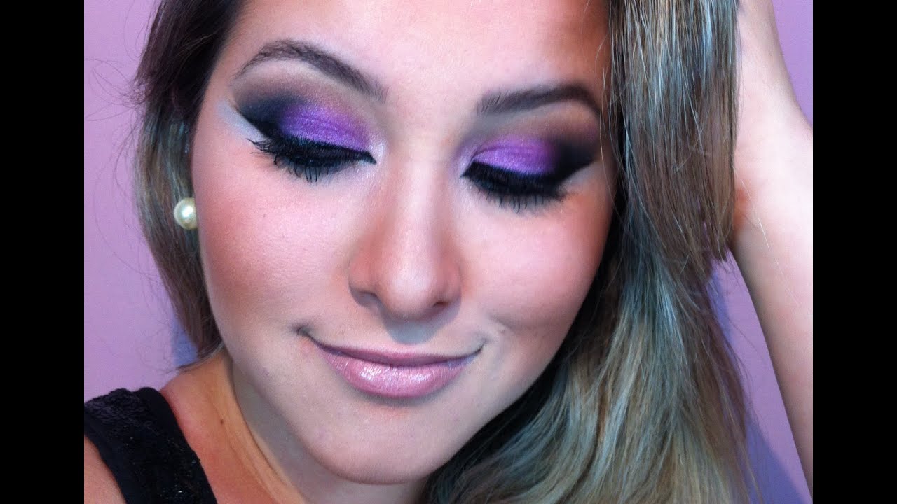 Maquiagem Roxa para a Noite ჱܓ ~ Extravaganza por Van Almeida - YouTube