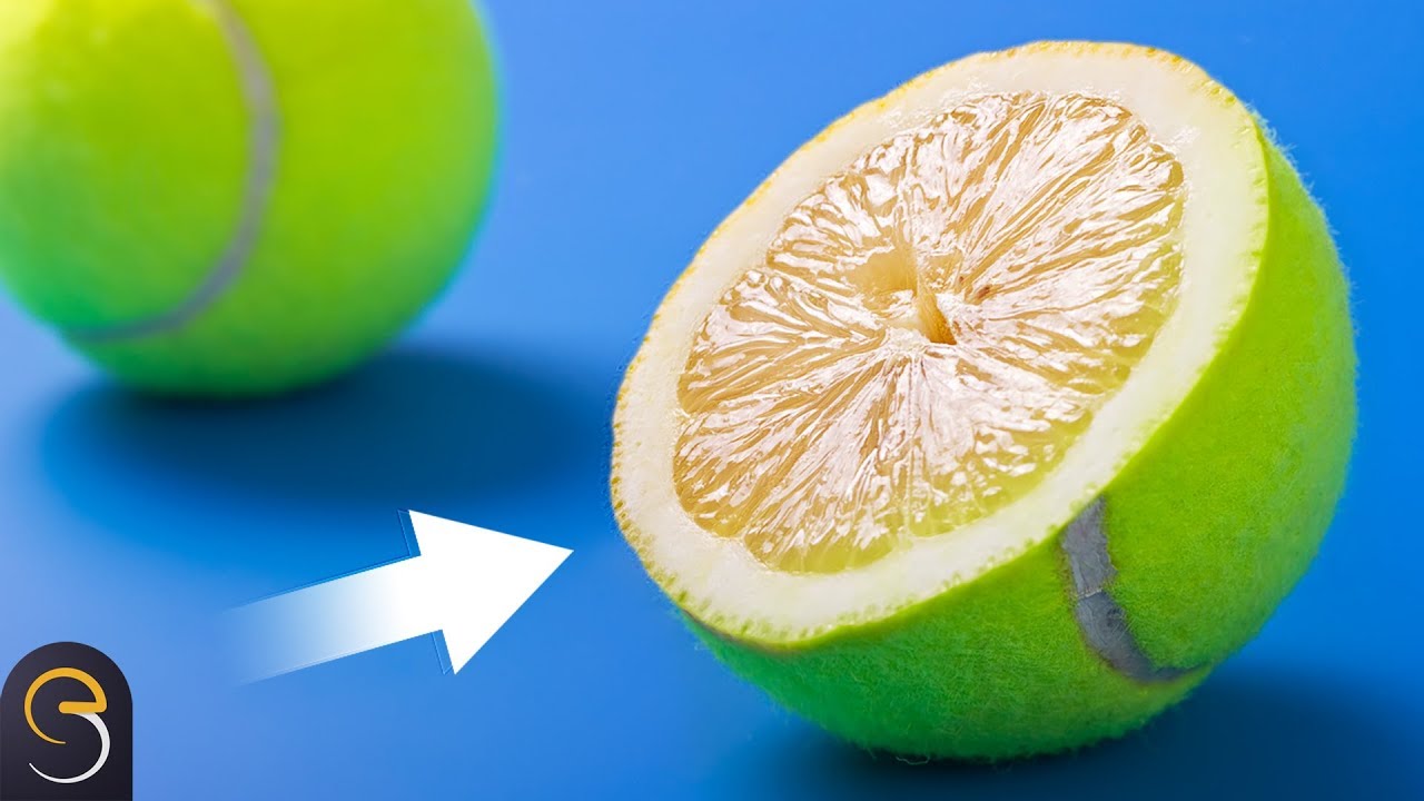 Photoshop Manipulation: Lemon Tennis Ball - YouTube