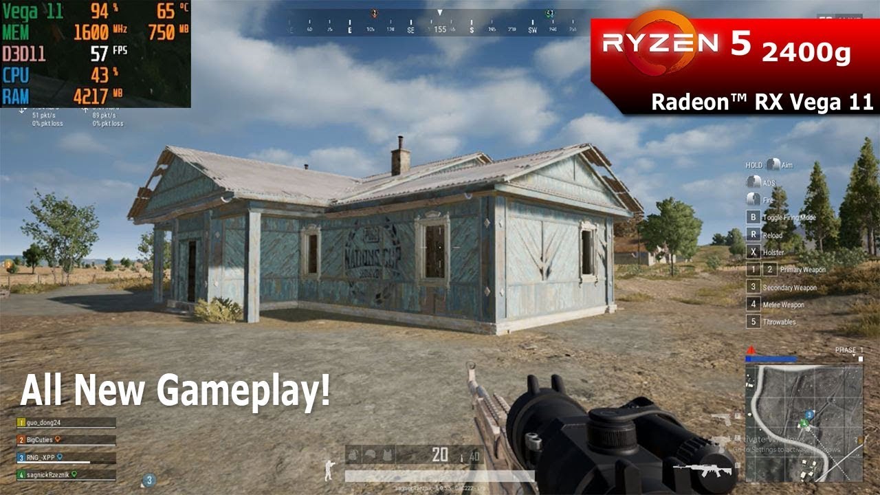 New ERANGEL V2 on AMD Ryzen 5 2400g | RX Vega 11 | 2019 Benchmark Test ...