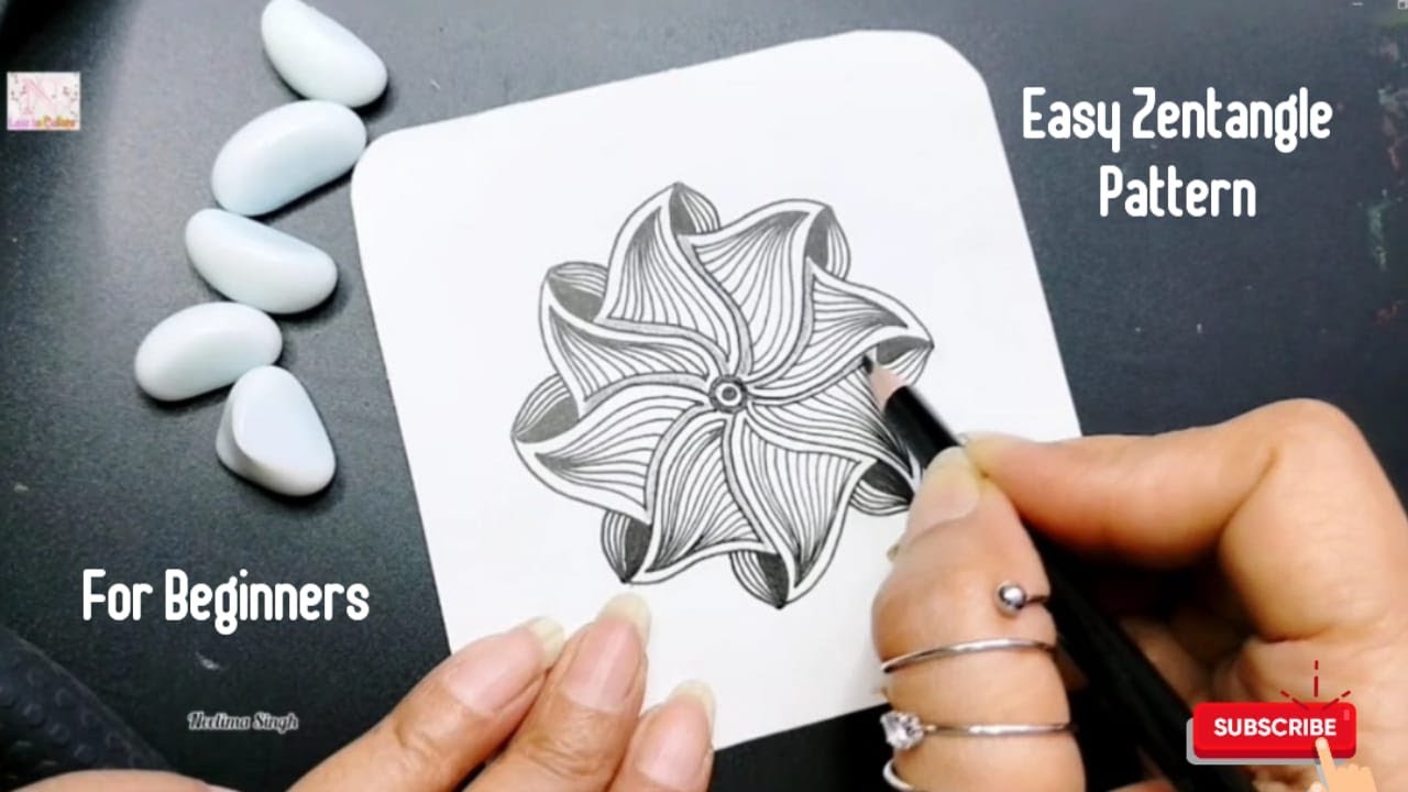 SUPER Easy Tangles for Beginners | Day 14 of 365 Days of Tangling - YouTube