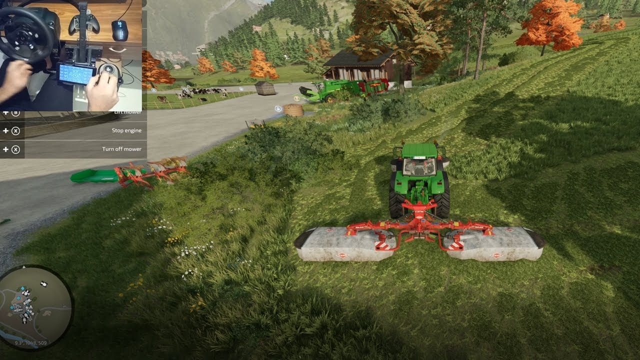 How to Create Silage Ep1 | Mowing the Grass | FS22 Steering Wheel ...