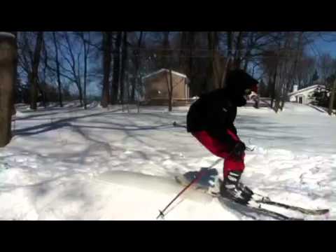 Genius backyard ski ramp !!! - YouTube