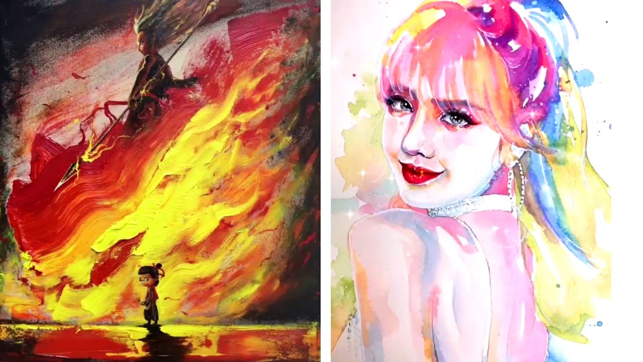 😱😱 top best artworks for kids || most talented artist | drawing ...