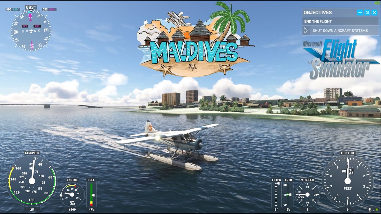 Flying over Maldives 🇲🇻 Flight Simulator Gameplay New Sim Update 14 RTX ...