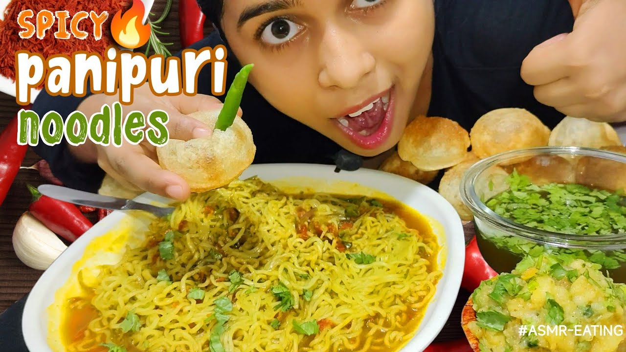 ASMR EATING SPICY STREET FOOD CHALLENGE | INDIAN FOOD MUKBANG | BIG ...