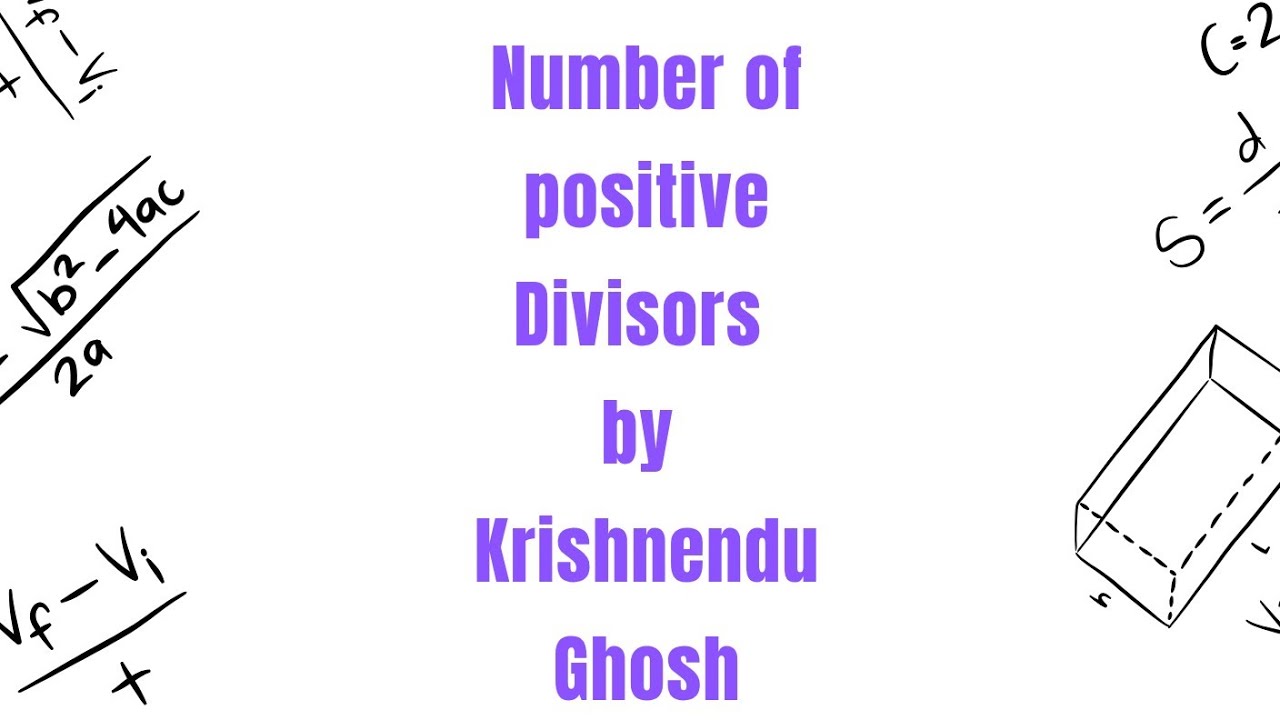 Number of Positive Divisors , Tau(n) [ Number Theory-2] - YouTube