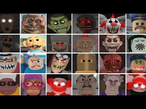 All Jumpscares ROBLOX Scary OBBY Barry Prison, Grumpy Granny, Evil ...