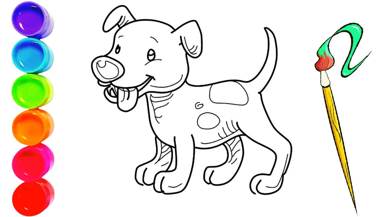 How to draw a dog | kids Drawings | dog drawing - YouTube