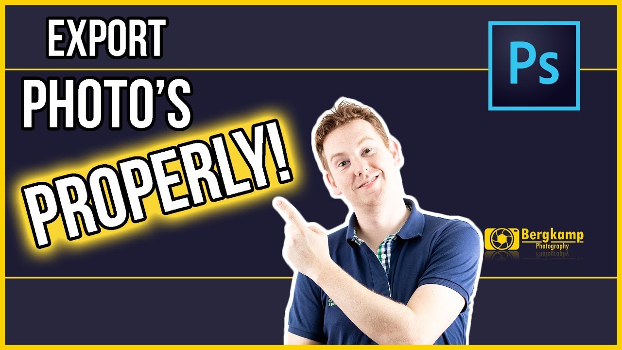 How to export a photo from Photoshop - YouTube