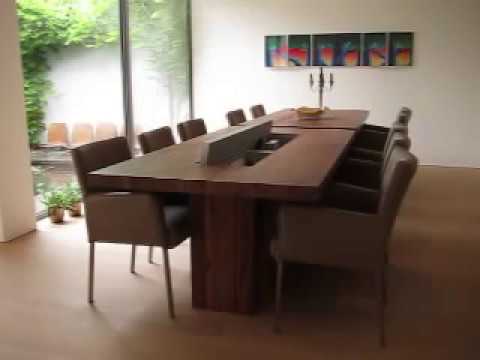 Automated dining table transforms to desk - YouTube