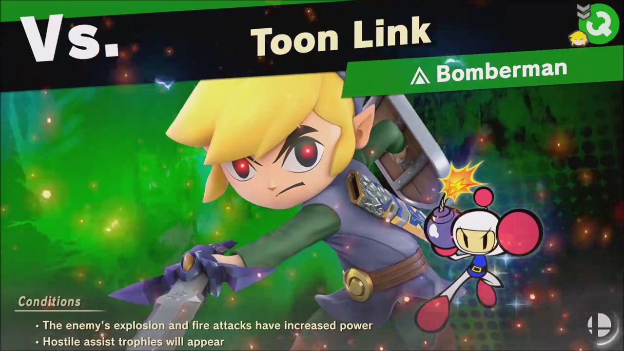 Super Smash Bros Ultimate vs Toon Link (Unlocks: Bomberman) World of ...