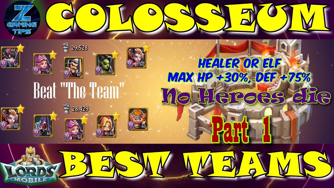 Best Colosseum Team (Healer or Elf, Max HP +30%, DEF +75%) - Part 1 ...