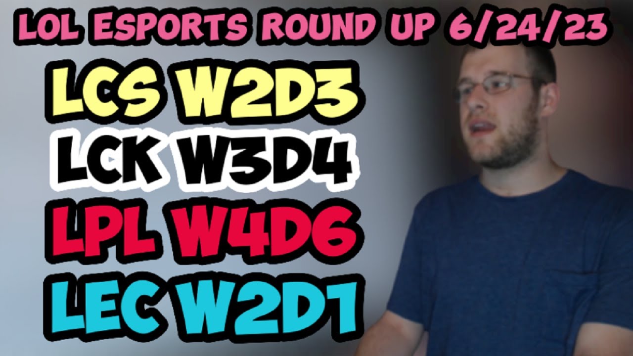 Lol Esports Round Up 6/24/23 (LCS W2D3, LPL W4D6, LCK W3D4, LEC W2D1) - YouTube