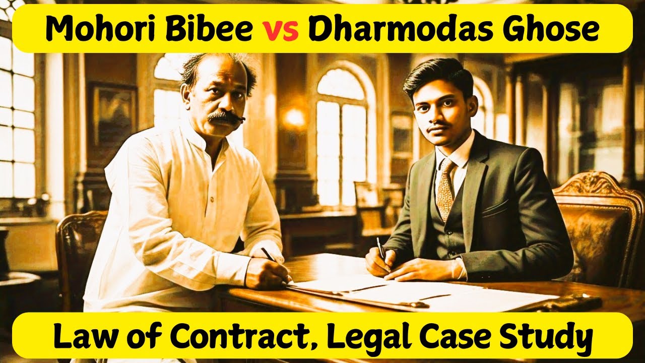 Mohori Bibee vs Dharmodas Ghose Case | Law of Contract | Judiciary ...