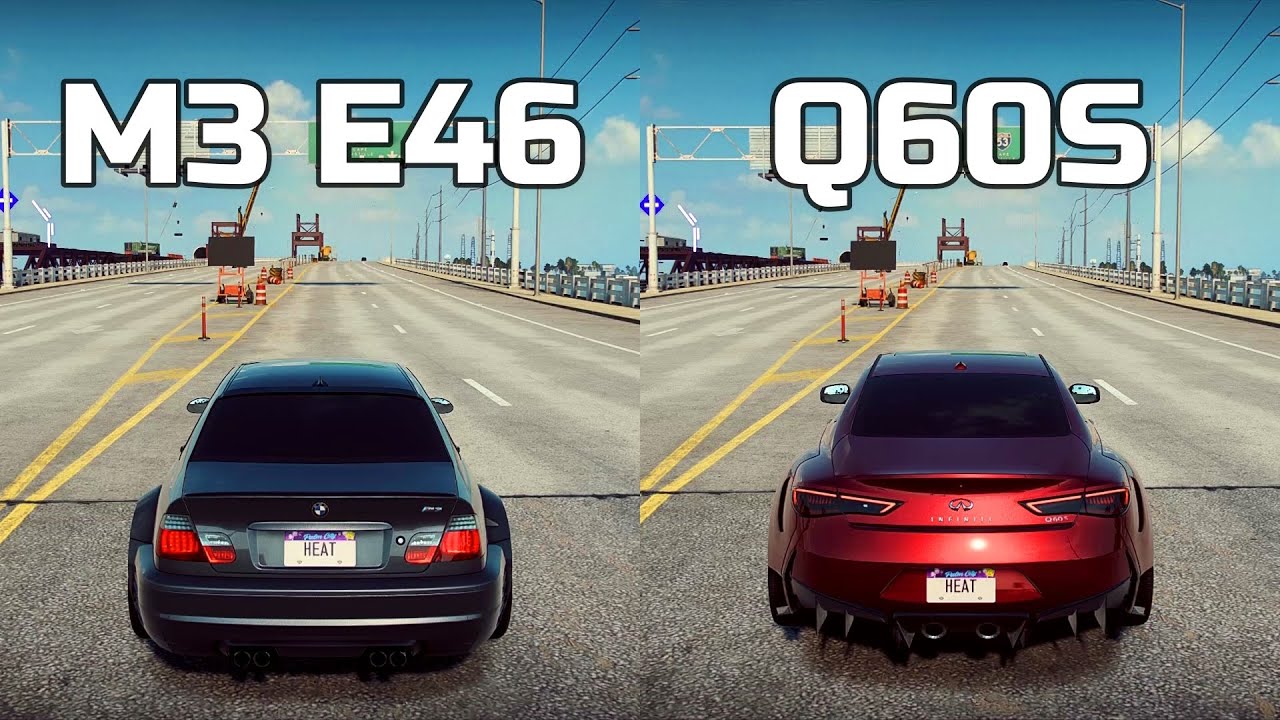NFS Heat: BMW M3 E46 vs Infiniti Q60S - Drag Race - YouTube
