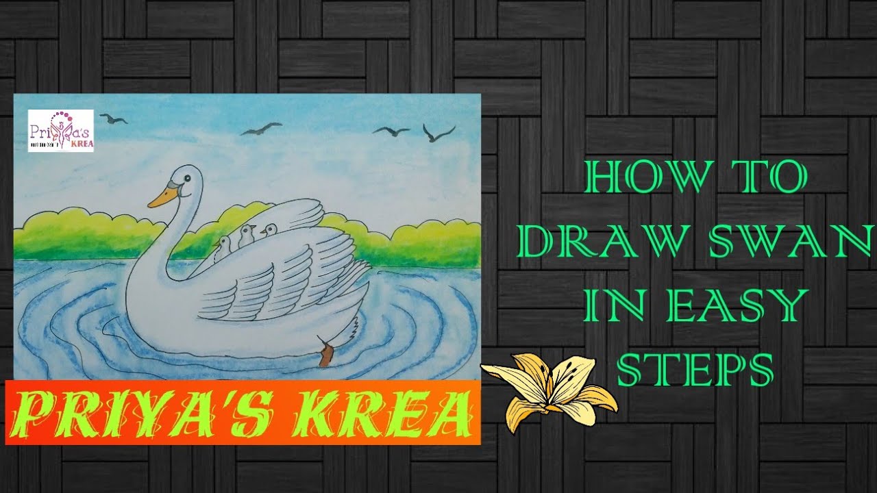 HOW TO DRAW SWAN IN EASY STEPS|EASY SWAN DRAWING - YouTube