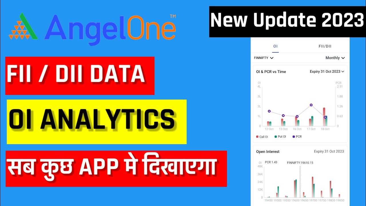 angel one app new update ! fii dii data ! OI analysis ! call vs put oi ...