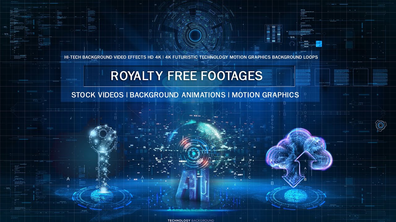 Hi-tech background video effects HD 4K | 4K Futuristic technology ...