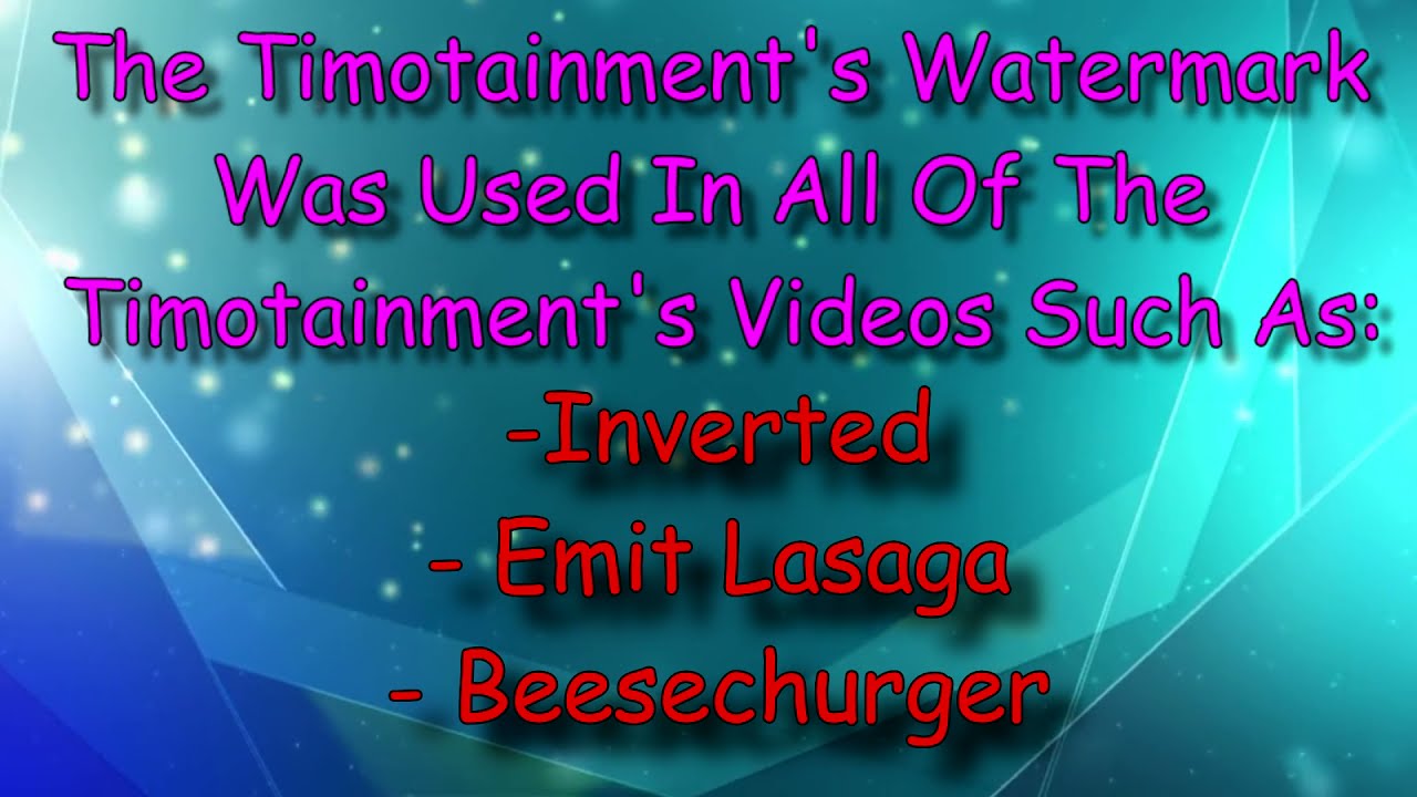 Timotainment Watermark Facts - YouTube