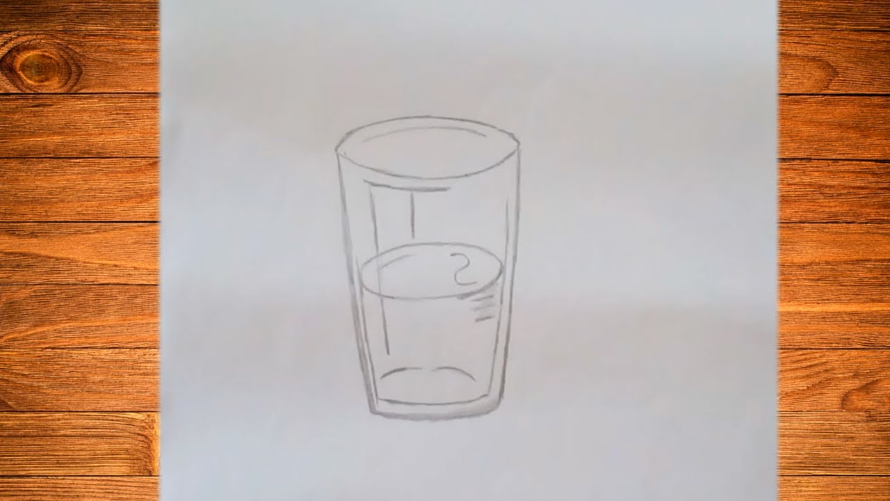 How to draw a glass step by step || drawing || art video || Sketch ...