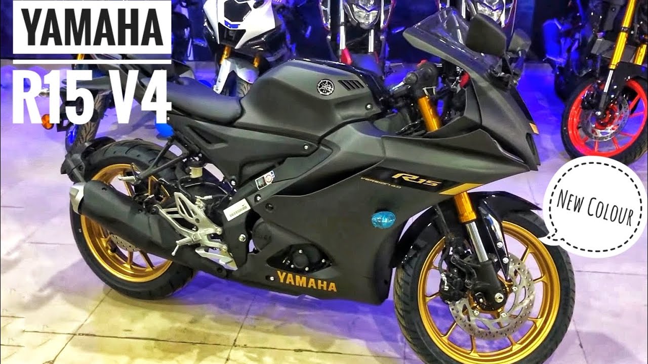 Yamaha R15 V4 Mate Gray Colour || Yamaha R15 V4 black colour new model 2023 #yamaha #r15v4 # ...