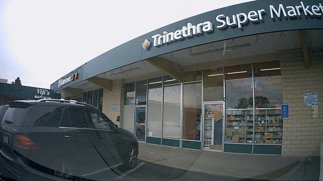 Driving to Trinethra Super Market from Cupertino Main Street and back ...