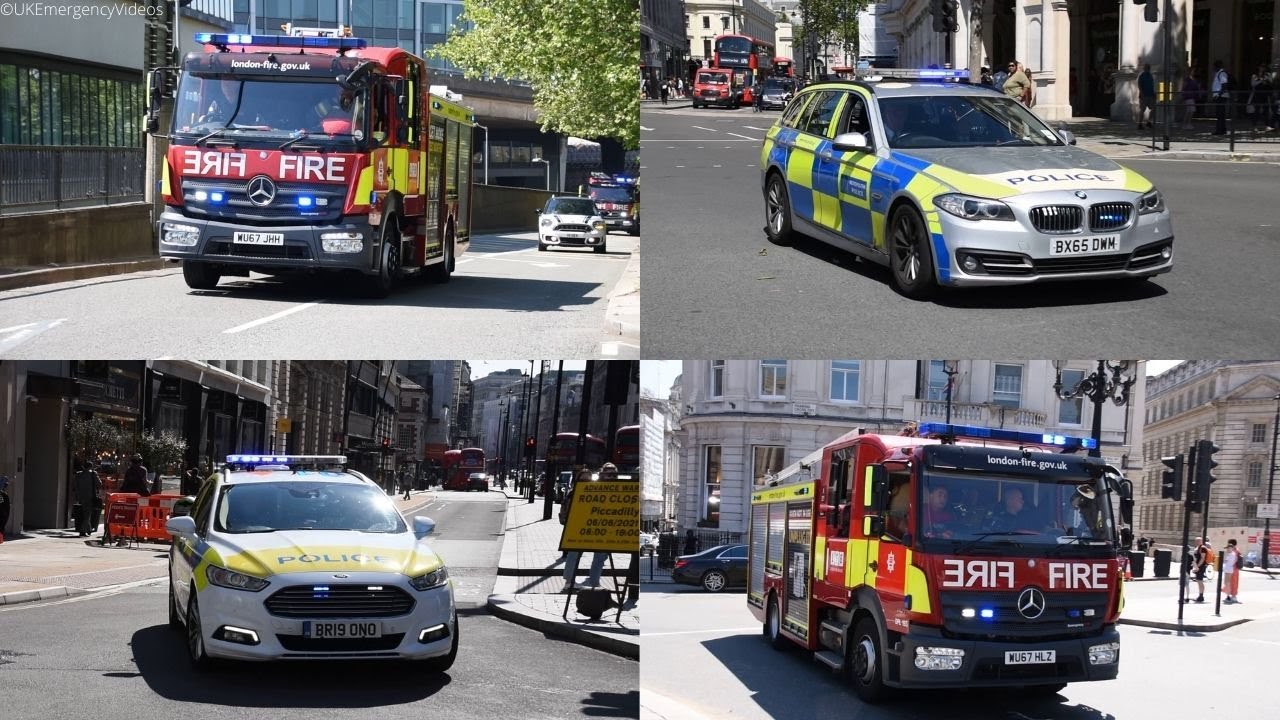 *BULLHORN* Fire Engines, Police cars & Ambulance Cars Responding in ...