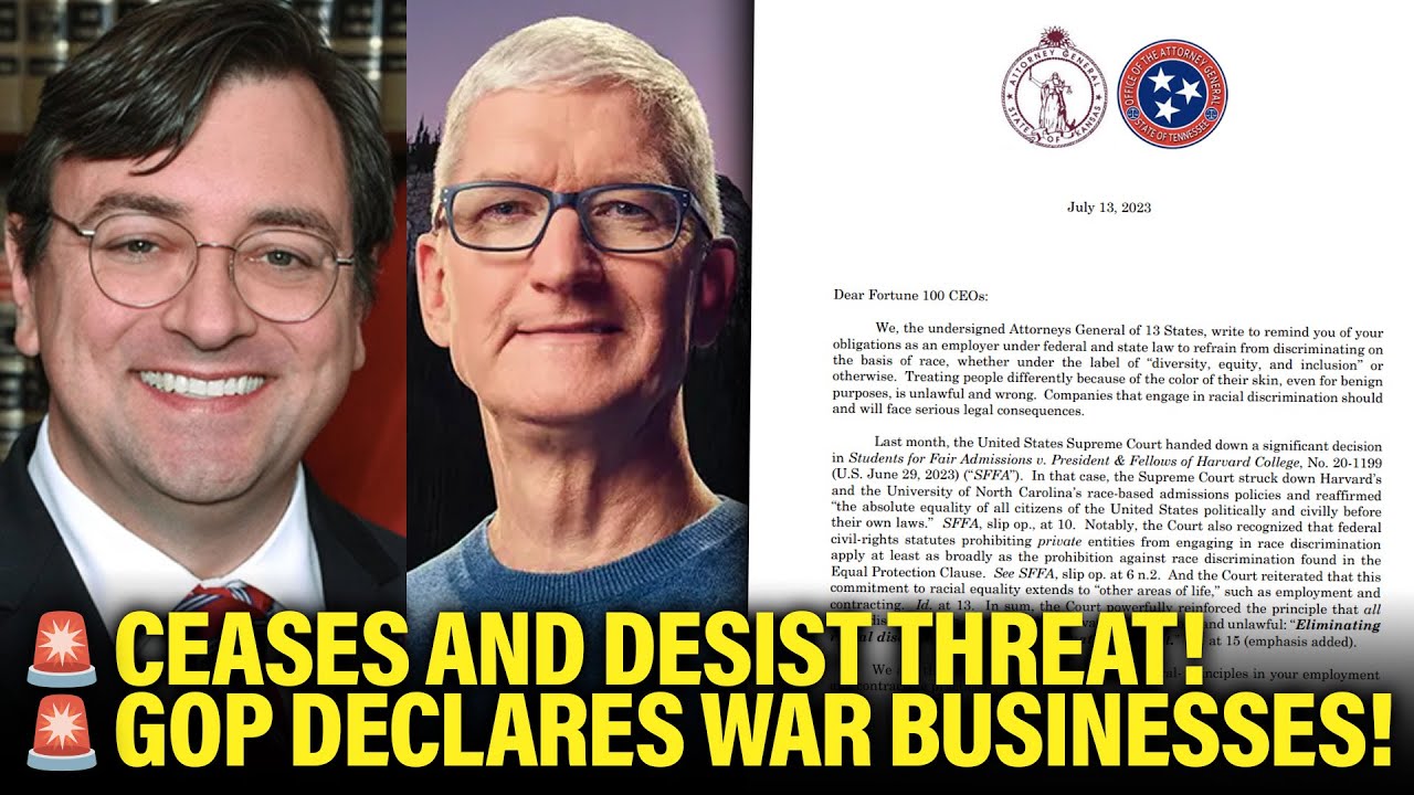 GOP Attorneys General THREATEN America’s TOP CORPORATIONS in New Letter ...