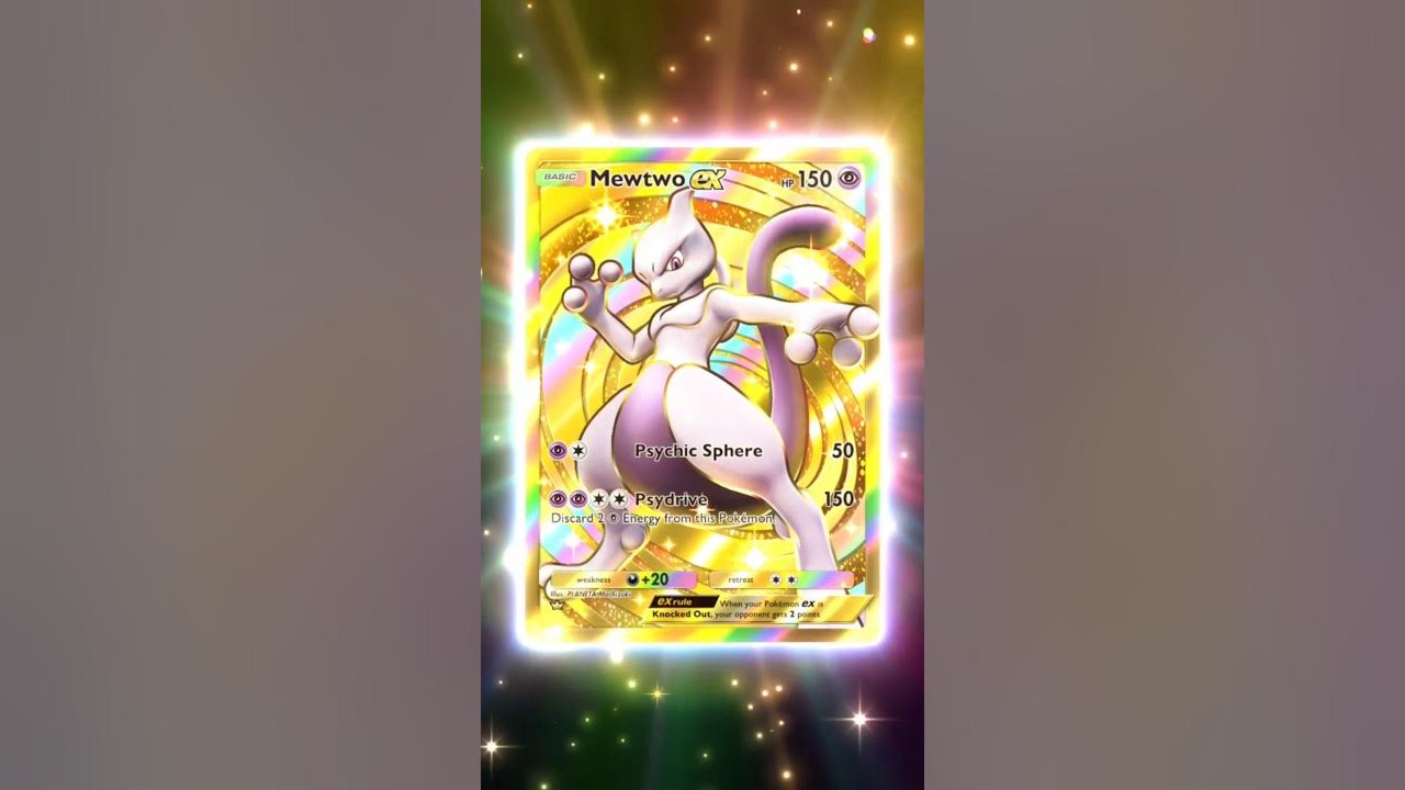 Gold Crown Mewtwo EX | Pokemon TCGP Genetic Apex Card Pack Opening ...